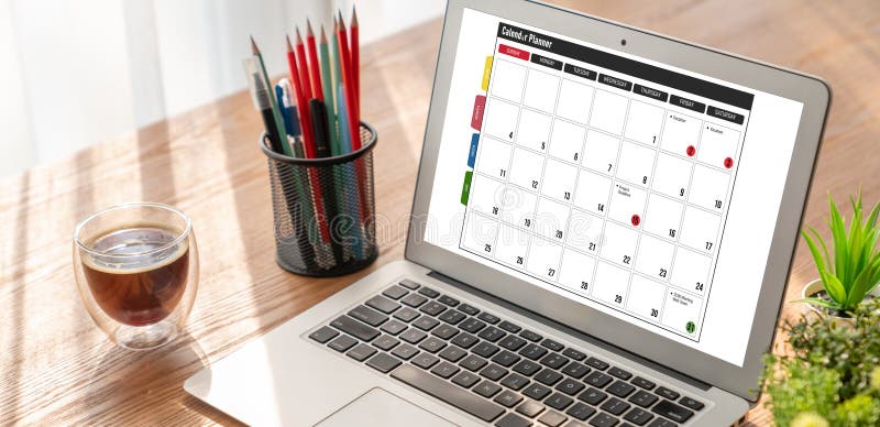 Calendar on Computer Software Application for Modish Schedule Planning ...