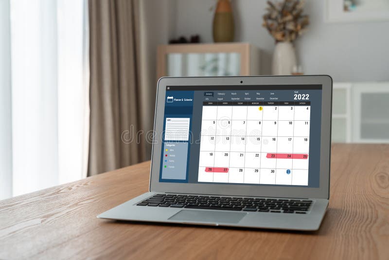 Calendar on Computer Software Application for Modish Schedule Planning ...
