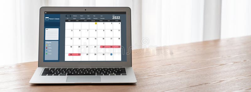 Calendar on Computer Software Application for Modish Schedule Planning ...