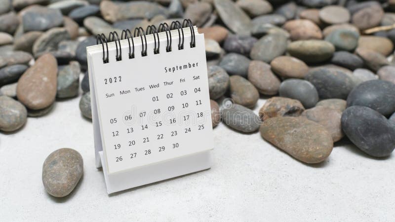 Calendar on Concrete Floor with Pebble Stone Stock Photo - Image of ...