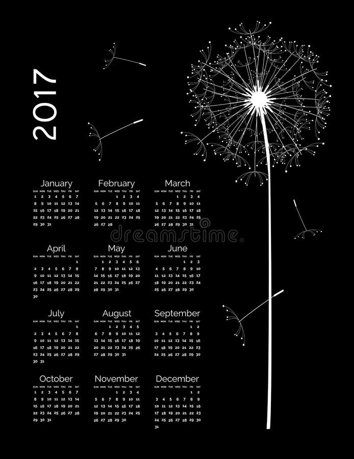 Calendar 2017 stock illustration. Illustration of june - 74386248