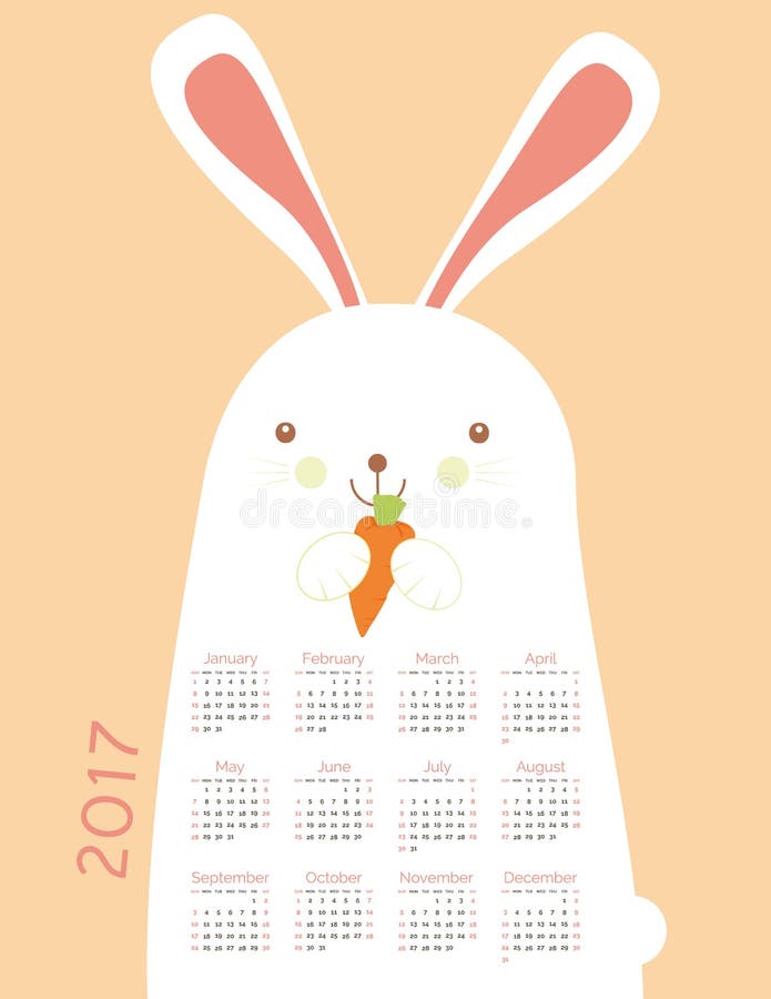 Calendar 2017 stock illustration. Illustration of june - 74386248