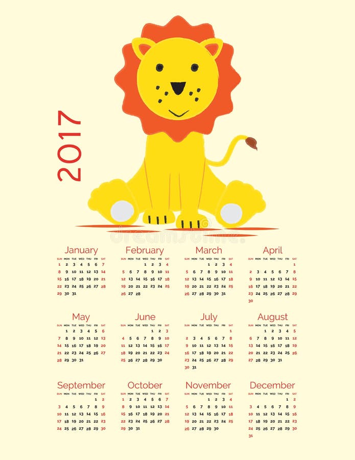 Calendar 2017 stock illustration. Illustration of june - 74386248
