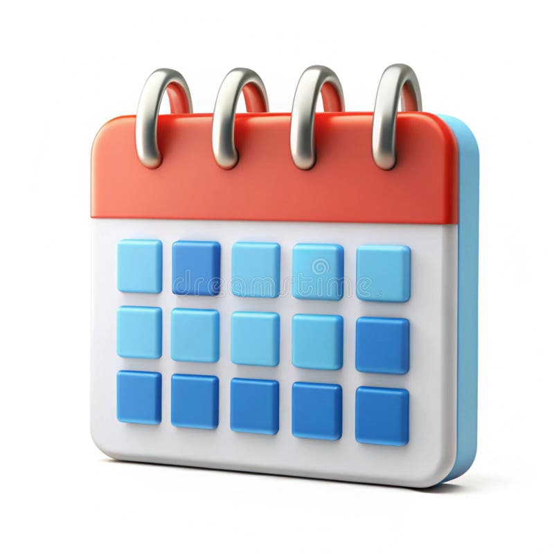Calendar 3D Icon Perfectly stock illustration. Illustration of ...