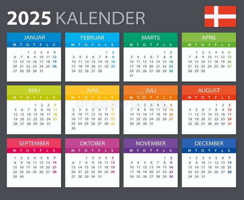 2025 Calendar - Vector Illustration. Template. Mockup Stock Vector ...