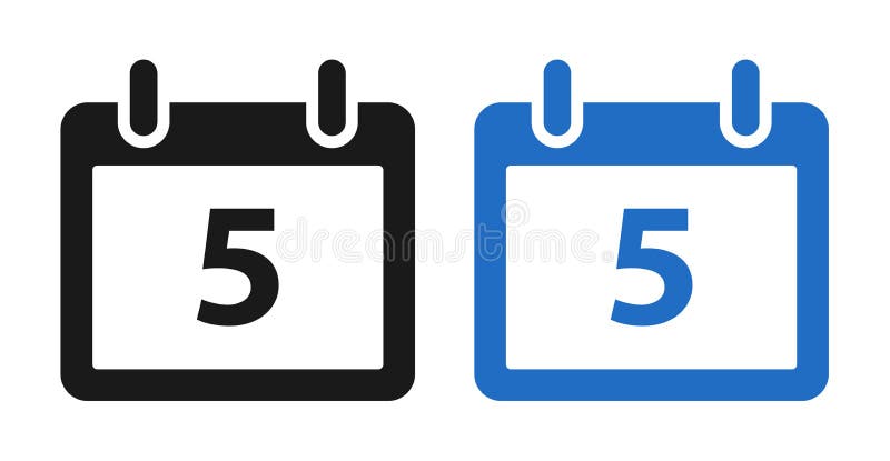 Five Calendar Day Stock Illustrations – 1,050 Five Calendar Day Stock ...