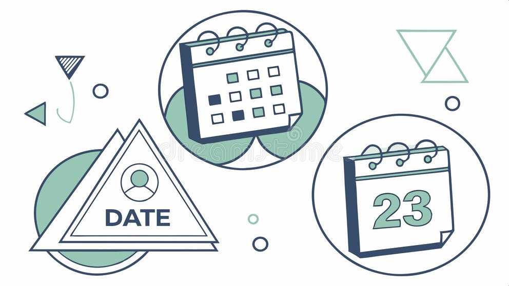 Calendar with Date Circled, Appointment and Reminder Illustration ...