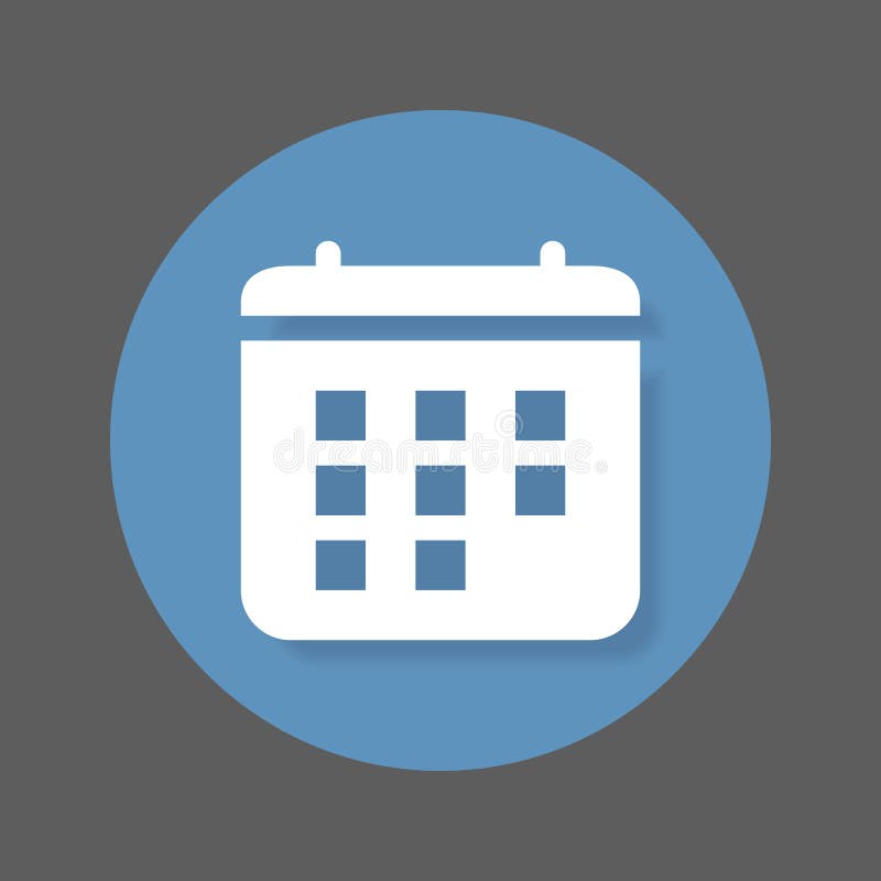Calendar, Date, Event Flat Icon. Round Colorful Button, Circular Vector ...