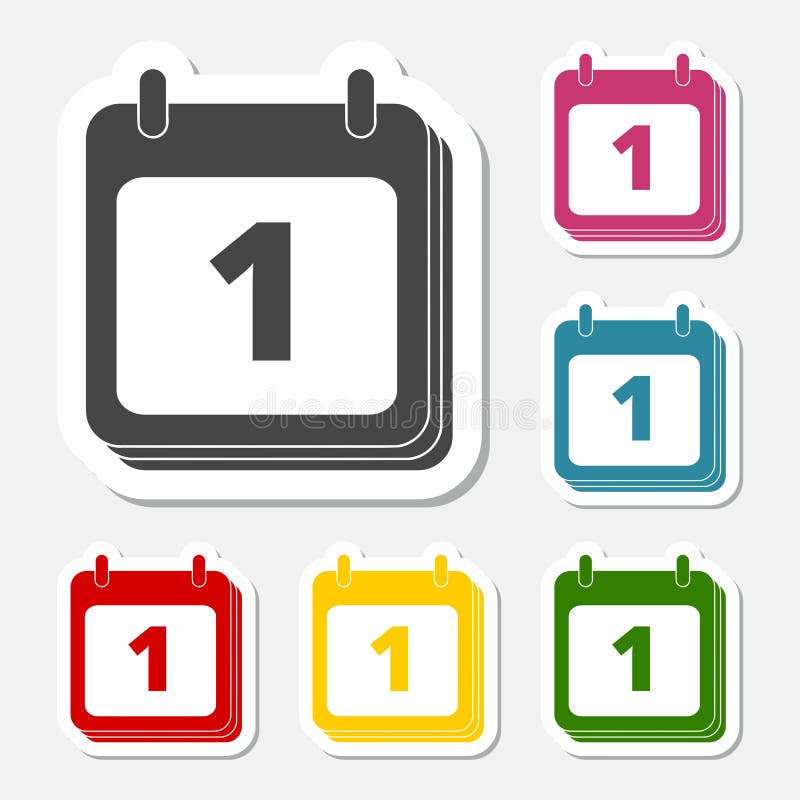 Calendar, Date or Event Reminder Icon Sign Sticker Stock Vector ...