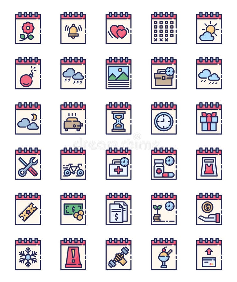 Calendar Date Filled Outline Stock Vector - Illustration of vector ...