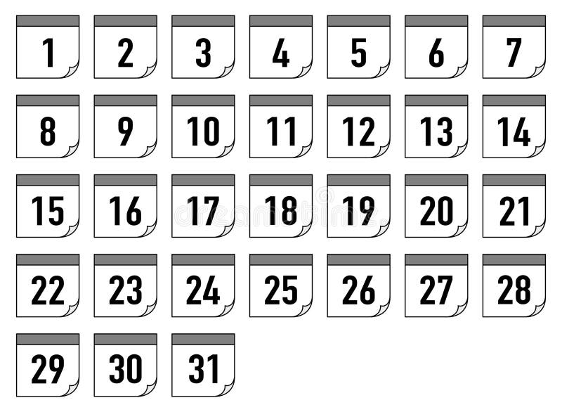 Calendar Date Icon. Calendar Date Paper, Notepaper, Sticky Note. Vector ...