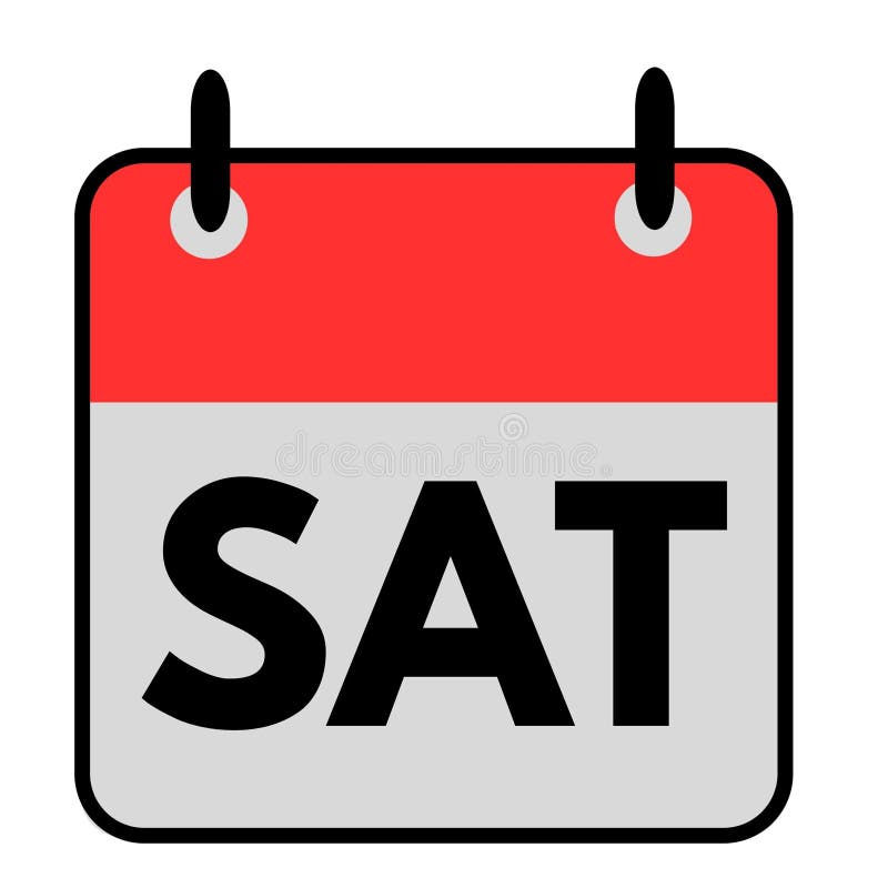 Calendar and Date Icon Saturday Weekday Motivational - 1 Stock ...