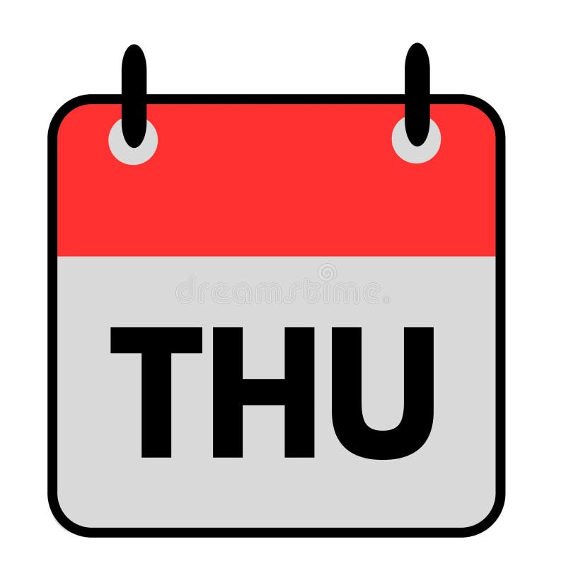 Calendar and Date Icon Thursday Weekday Motivational - 1 Stock ...