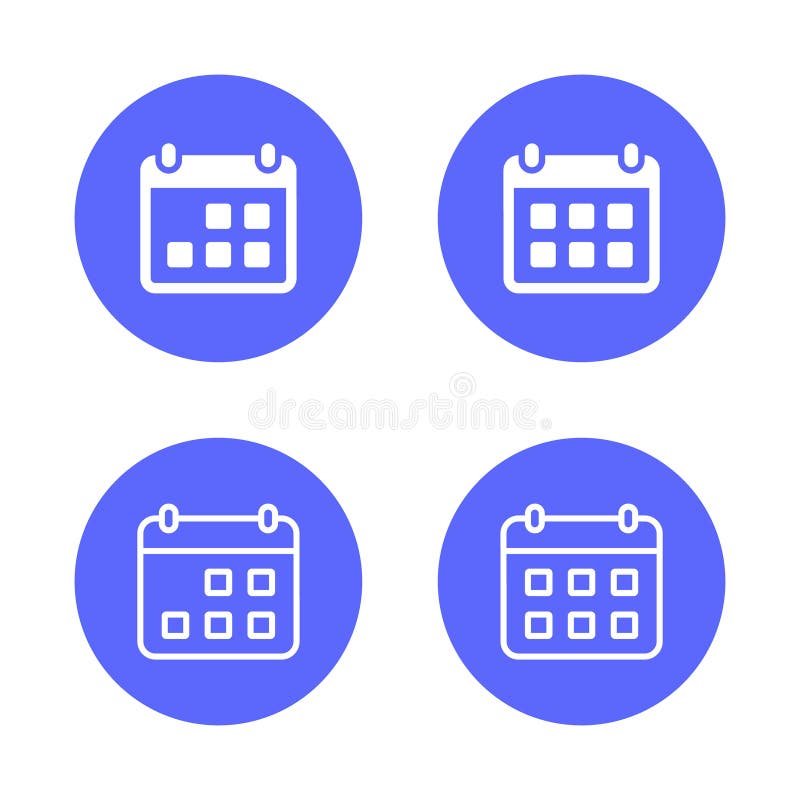 Calendar, Date Icon Vector in Flat Style. Schedule Sign Symbol Stock ...