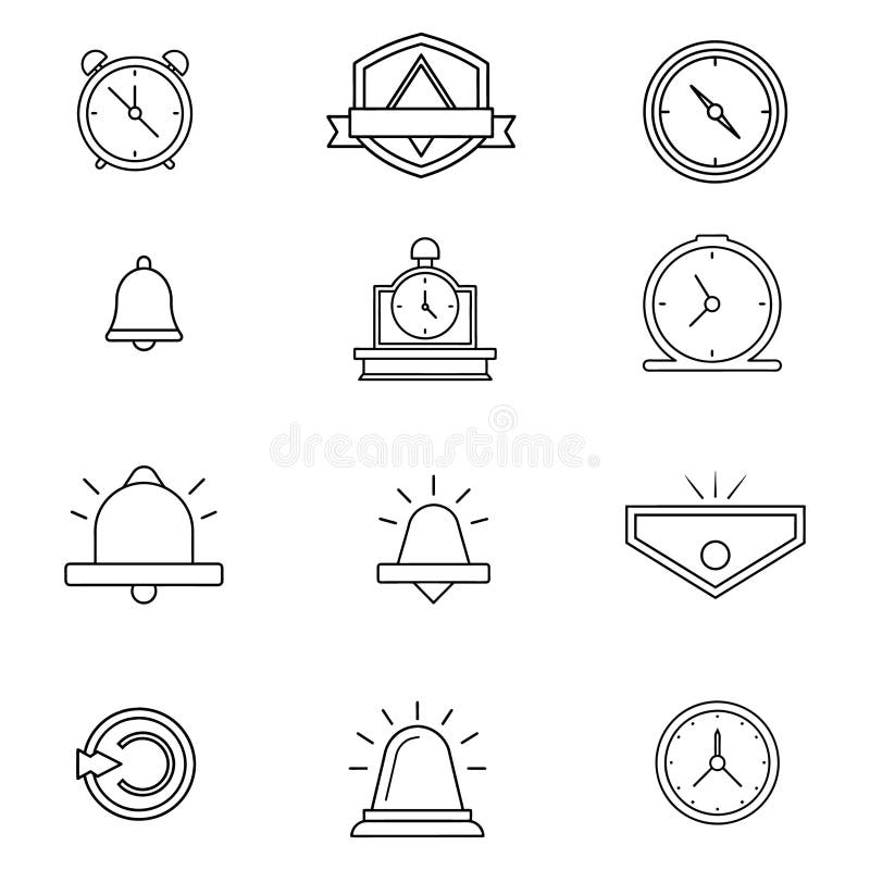 Calendar and Date Icons Set Stock Vector - Illustration of vector ...