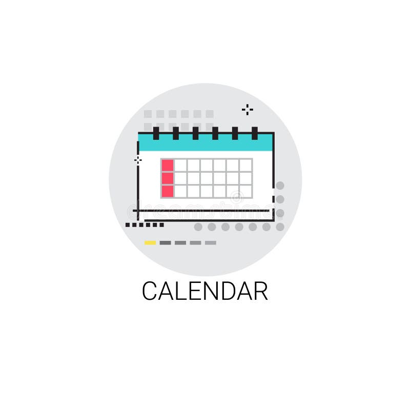 Calendar Date Month Deadline Icon Stock Vector - Illustration of office ...
