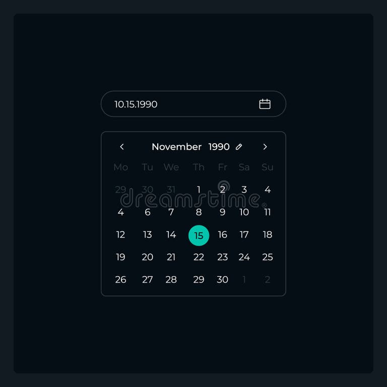 Date Dashboard Ui Stock Illustrations 113 Date Dashboard Ui Stock
