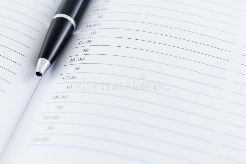Calendar Date Planner Day Week Month with Black Pen Stock Photo - Image ...