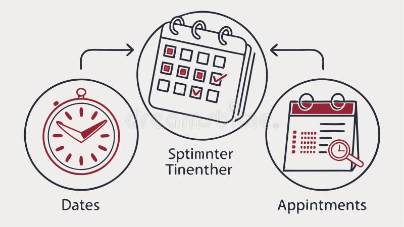 Calendar Dates Appointments and Schedule Planning Illustration ...
