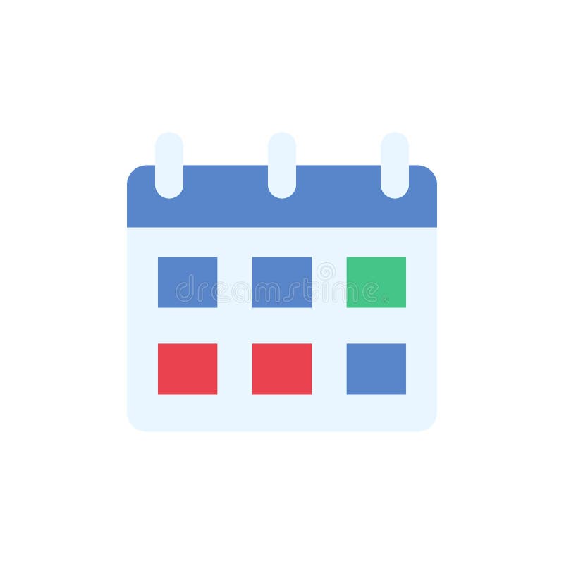 Calendar Dates Icon. Simple Color Vector Elements of Almanac Icons for ...