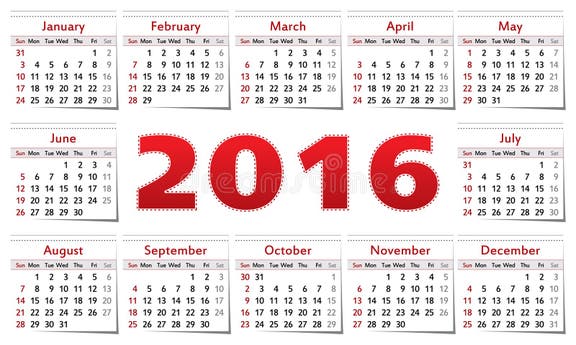 Calendar November 2016 Stock Illustrations – 1,619 Calendar November ...