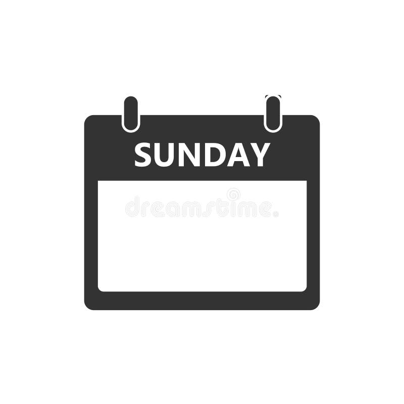 Calendar, Day, Event Icon. Sunday. Vector Illustration, Flat Design ...