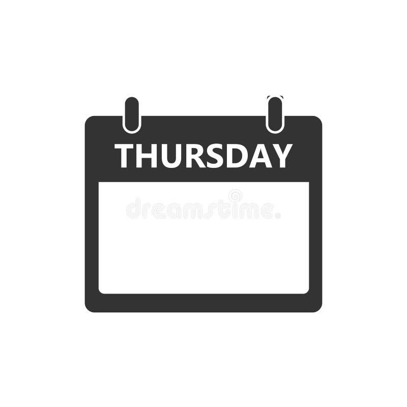 Calendar, Day, Event Icon. Thursday. Vector Illustration, Flat Design ...