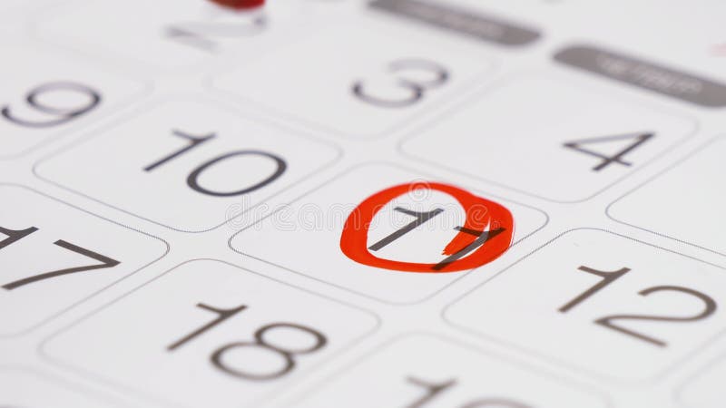 Red Circle Mark on Calendar Stock Video - Video of week, ideas: 220472069