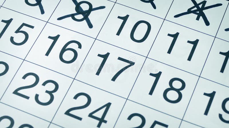 Days are Crossed Off Calendar Looping Shot Stock Footage - Video of ...