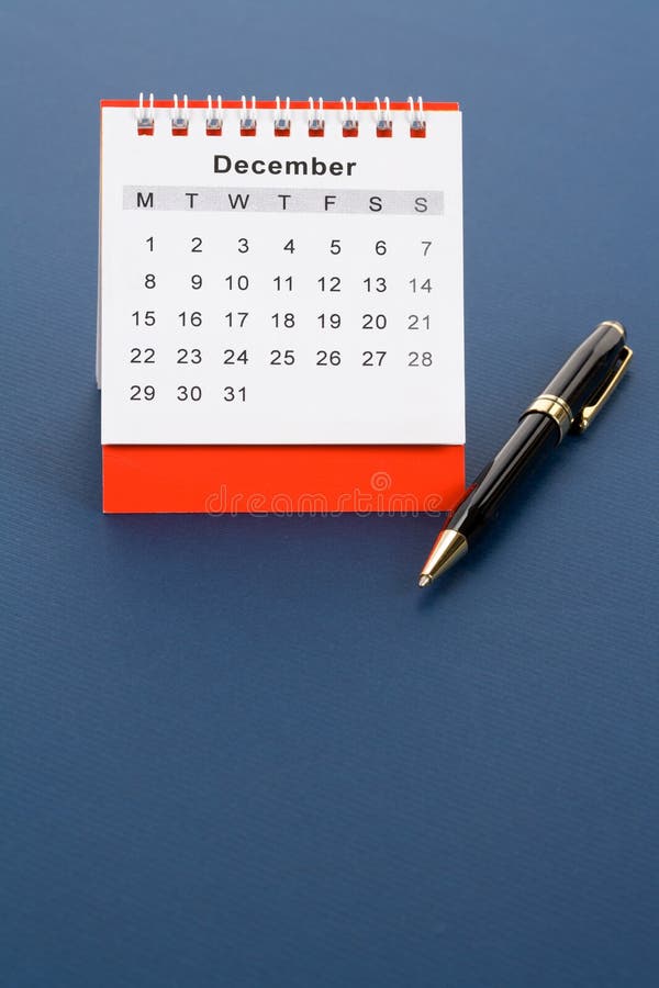 Plain Red Empty Hanging Calendar Stock Photo - Image of planner ...