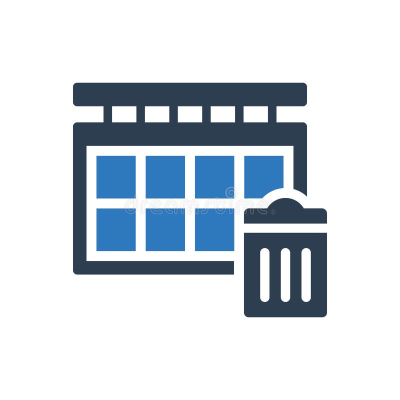 Calendar with Delete Icon stock vector. Illustration of delete - 389581771