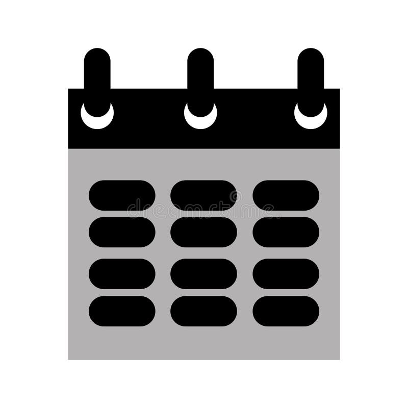 Calendar Design. Grey Icon. Stock Illustration - Illustration of sign ...