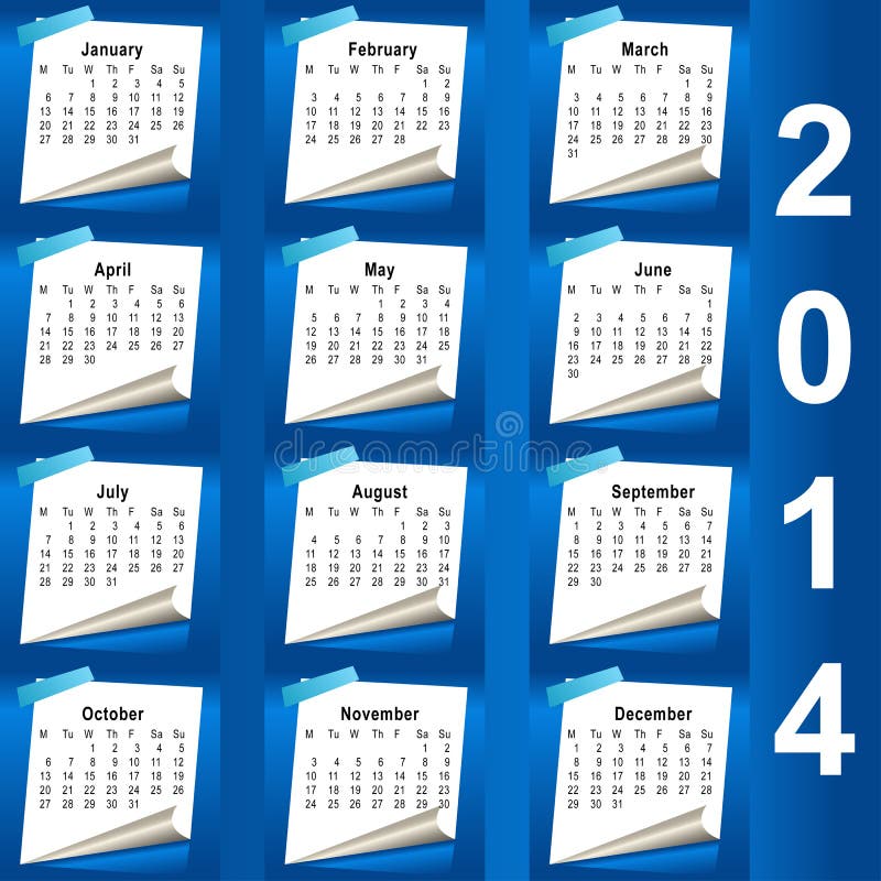 2014 Calendar stock vector. Illustration of december - 22985996