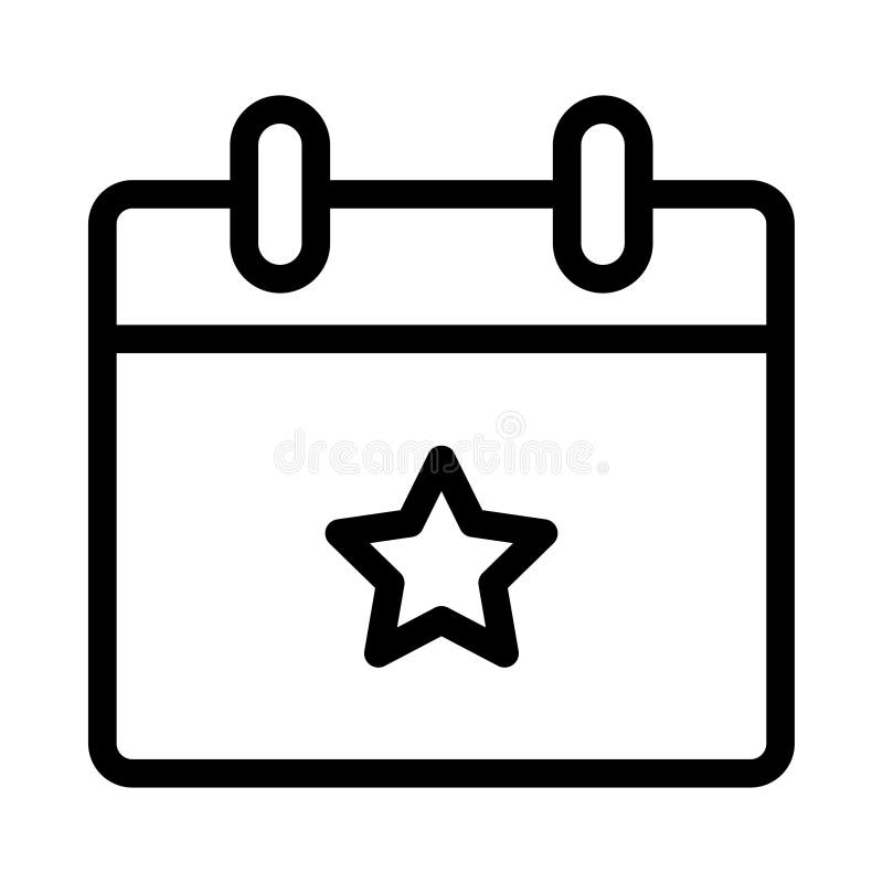 Calendar Drop Vector Thin Line Icon Stock Illustration - Illustration ...