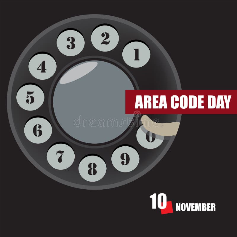 Happy Area Code Day stock vector. Illustration of invitation - 234462631