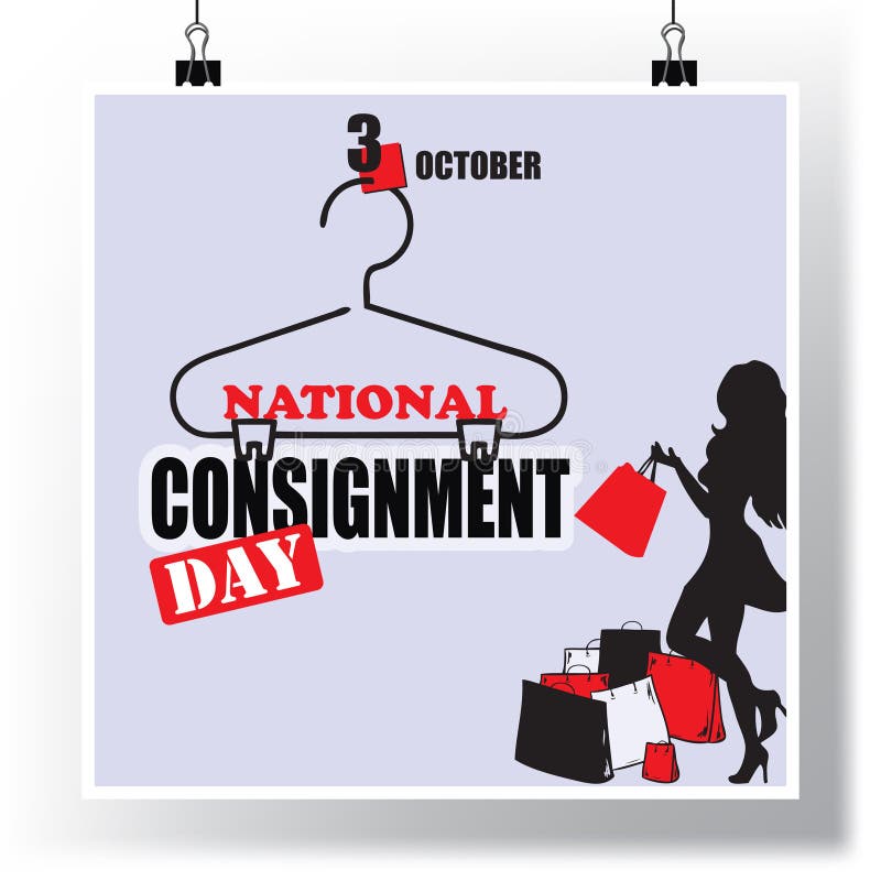 National Consignment Day stock vector. Illustration of drawing - 258087540
