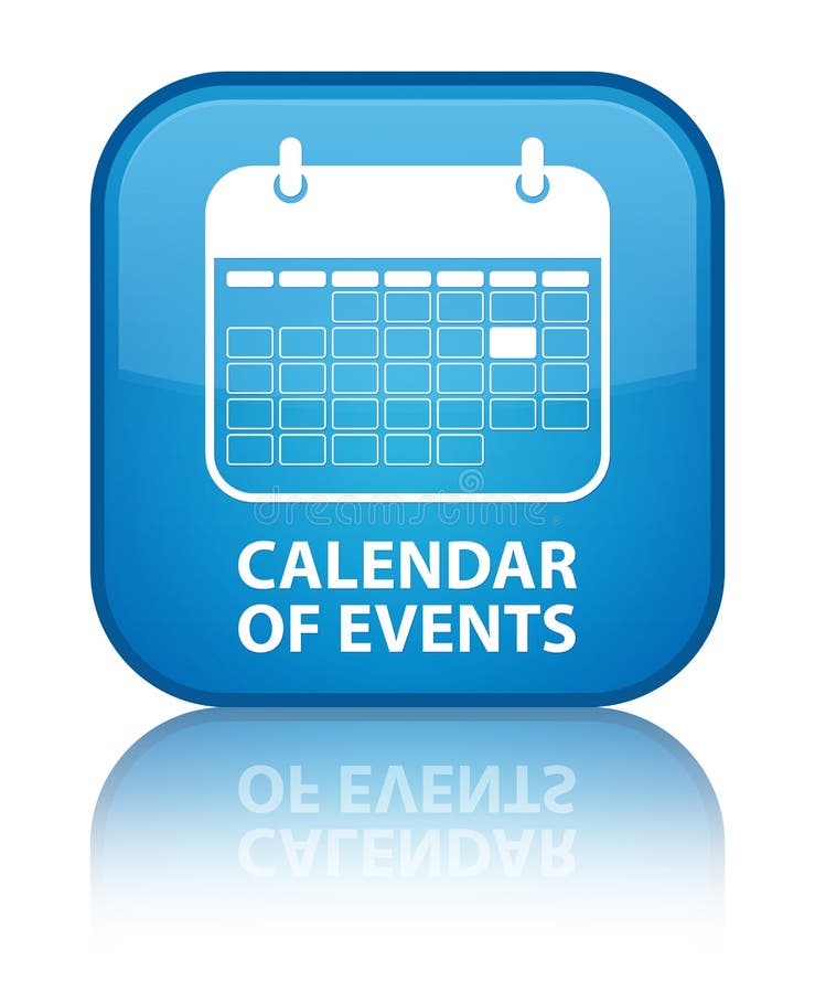 Calendar of Events Special Blue Banner Background Stock Illustration ...