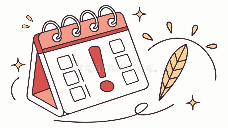 Calendar with Exclamation, Important Date and Reminder Icon Vector ...