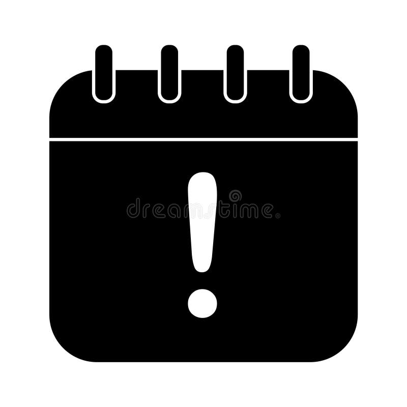 Calendar with Exclamation Mark Icon Indicating Important Date or Event ... Calendar with Exclamation Mark Icon Indicating Important Date or Event ...