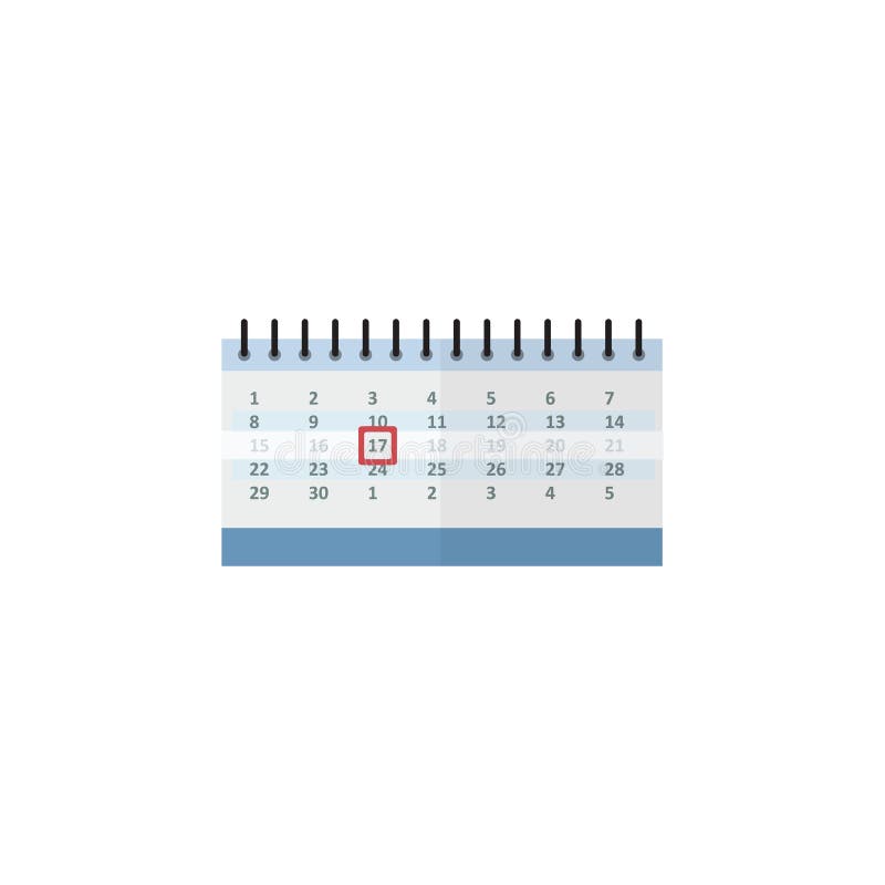 Calendar Flat Icon. Date Block Vector Element Can Be Used for Calendar ...