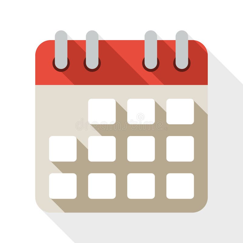 Flip Calendar Icon with a Marked Date on Transparent Background. Task ...