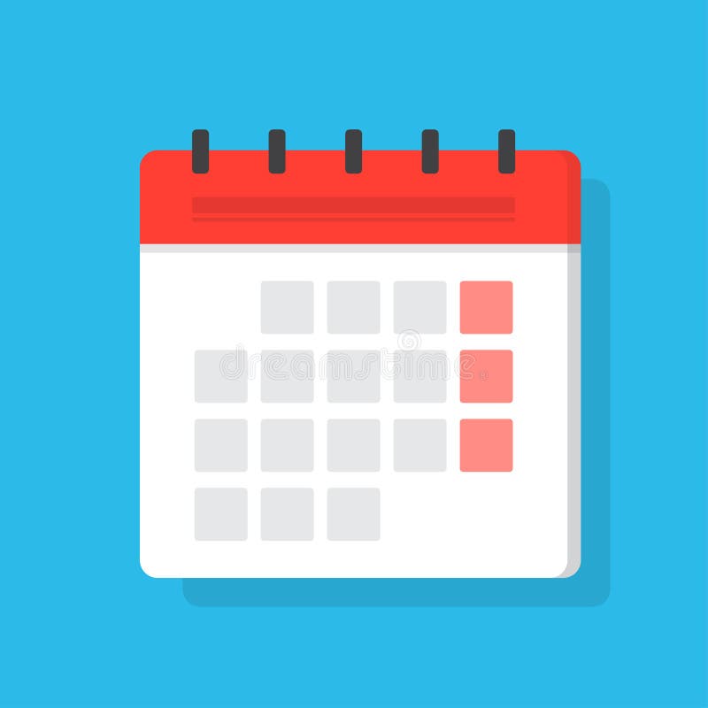 Calendar flat icon vector stock vector. Illustration of element - 155168051