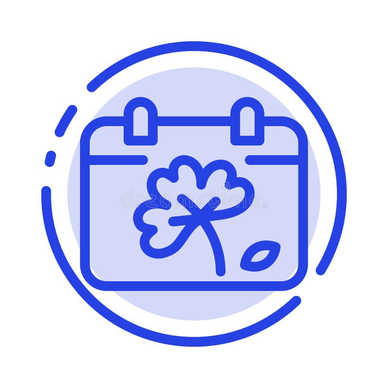 Calendar, Flower, Day, Spring Blue Dotted Line Line Icon Stock Vector ...