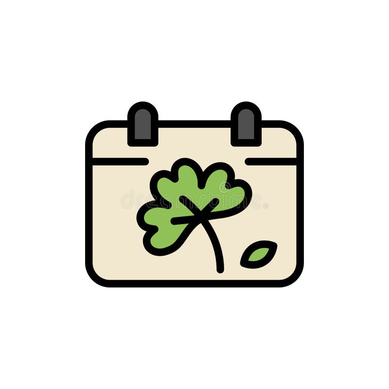 Calendar, Flower, Day, Spring Flat Color Icon. Vector Icon Banner ...