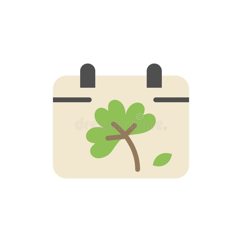 Calendar, Flower, Day, Spring Flat Color Icon. Vector Icon Banner ...