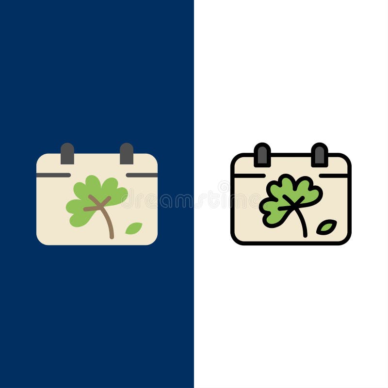 Calendar, Flower, Day, Spring Icons. Flat and Line Filled Icon Set ...