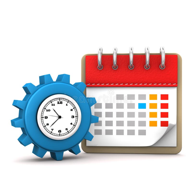 Vector Calendar and Clock Icon. Schedule, Appointment, Important Date ...