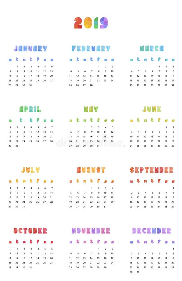 Artistic Calendar Colors Design Stock Illustrations – 344 Artistic ...