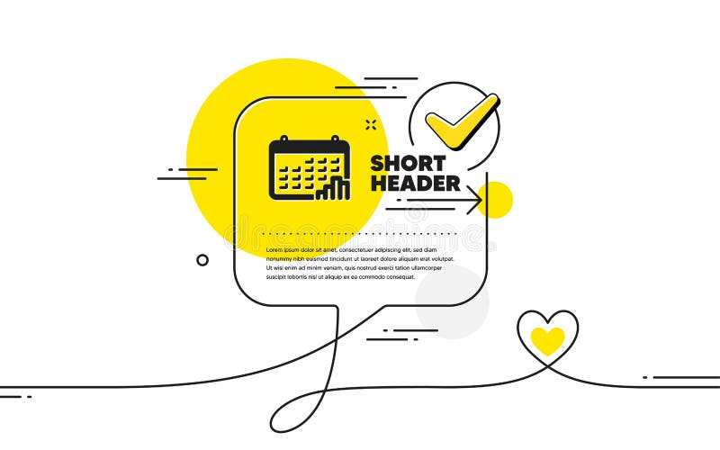 Calendar Graph Icon. Column Chart Sign. Vector Stock Vector ...