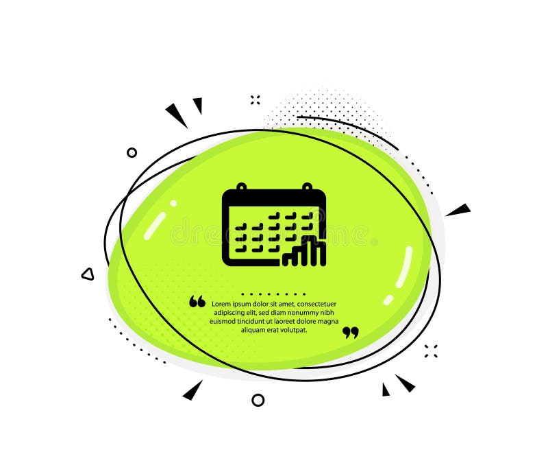 Calendar Graph Icon. Column Chart Sign. Vector Stock Vector ...